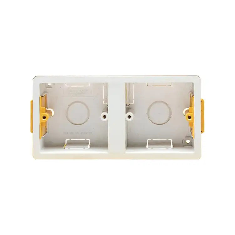 Dual Plastic Dry Lining Plasterboard Recessed Back Boxes / Pattress bo ...
