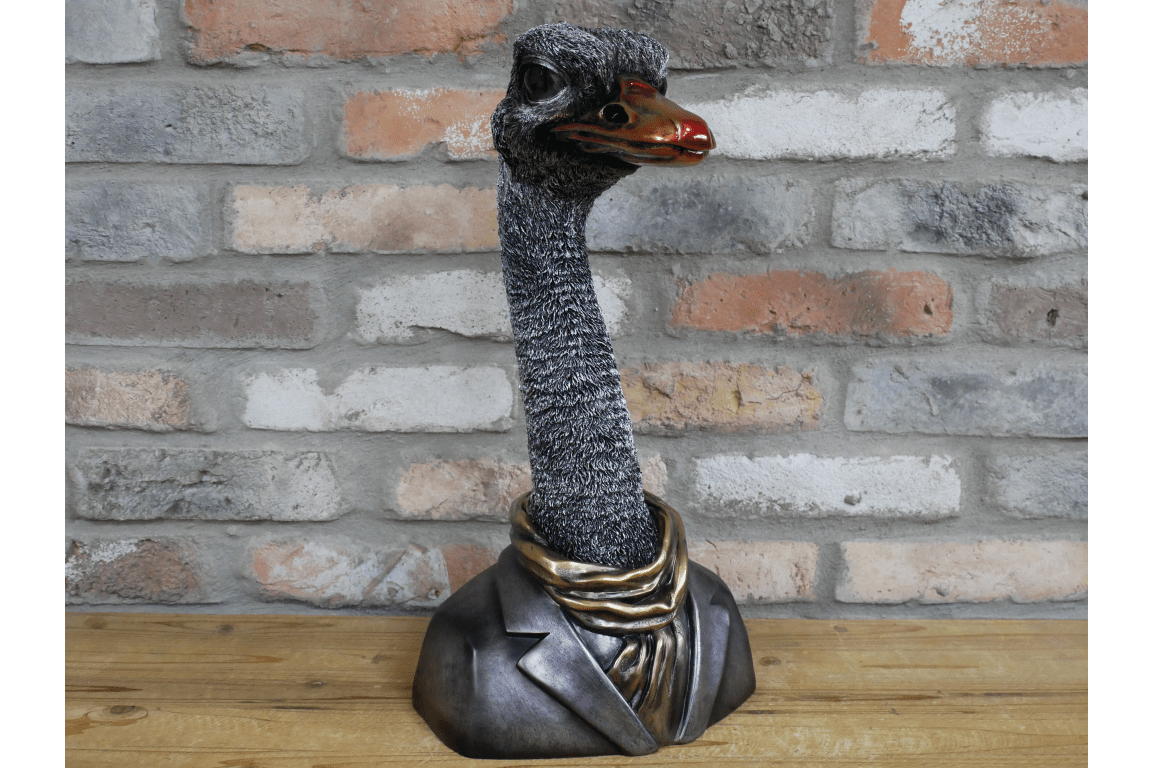 Life Size Steampunk Emu Bust – Luminosity Designs Ltd