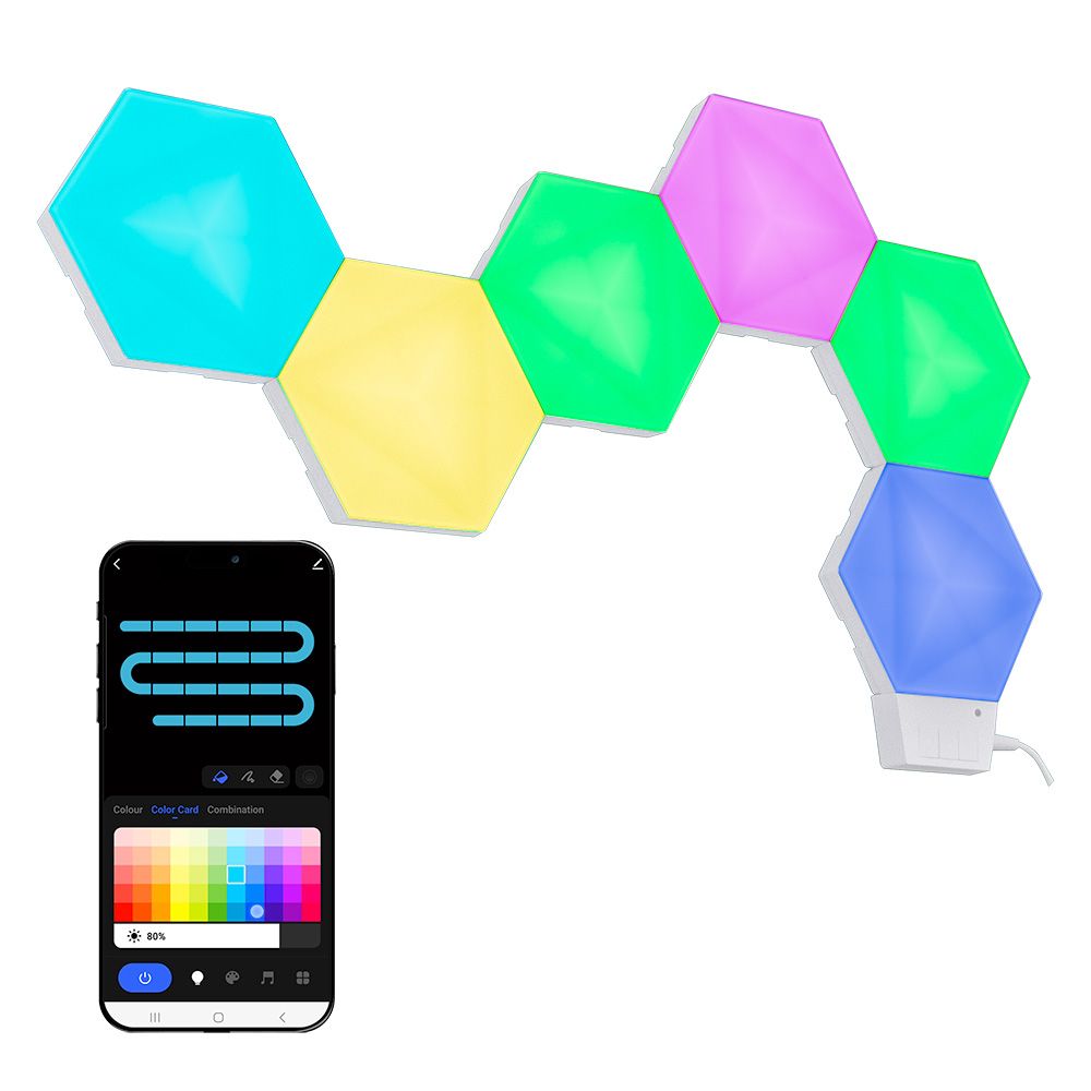 SMART Hexagon LED RGB Wall Light Kit – Luminosity Designs Ltd