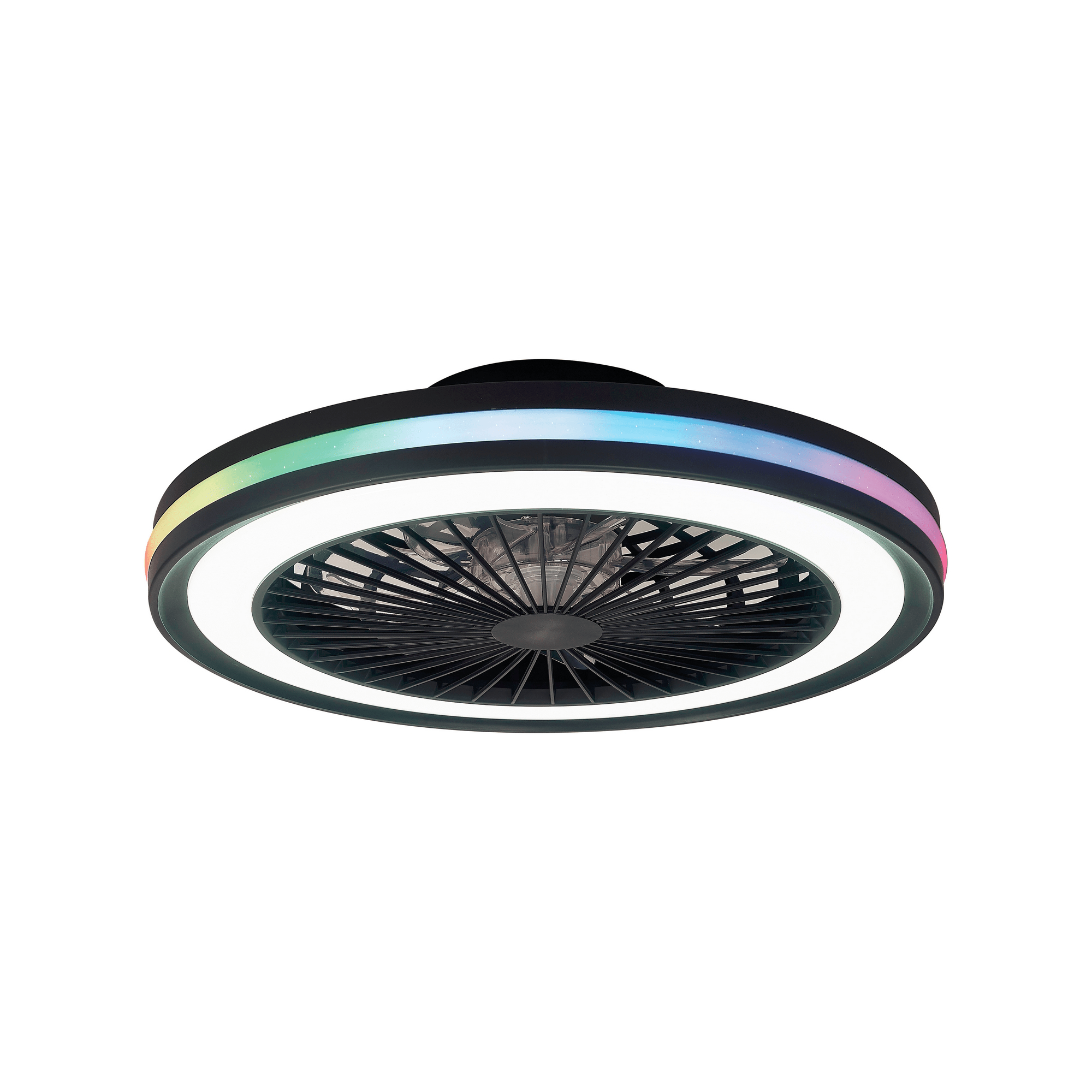 Mantra Gamer LED Dimmable RGB Ceiling Light With Built-In Fan - Remote ...